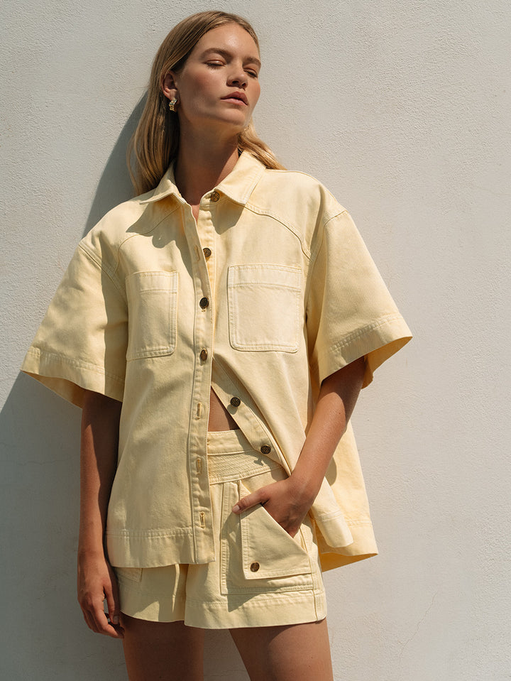 Celene Denim Short - Butter | KIVARI International