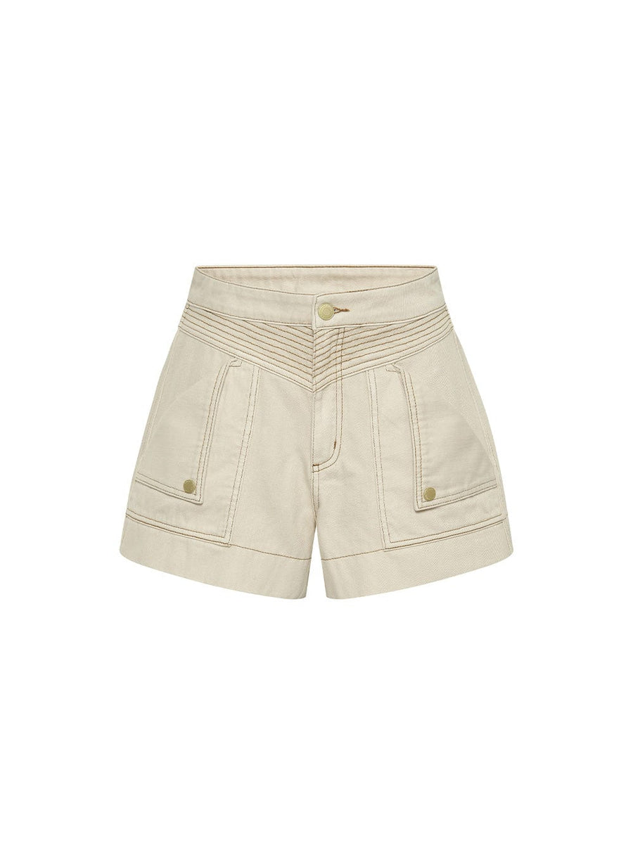 Celene Denim Short - Cream | KIVARI International