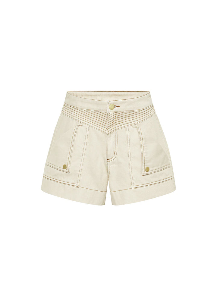 Celene Denim Short - Cream | KIVARI International