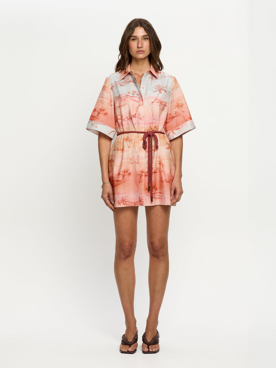 Sunset Shirt Mini Dress | Ombre Sunset Costal Dress | KIVARI – KIVARI ...