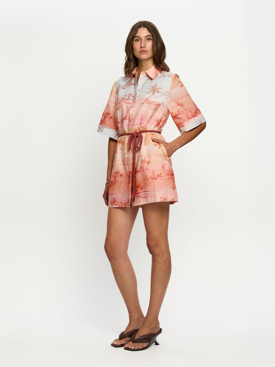 Sunset Shirt Mini Dress | Ombre Sunset Costal Dress | KIVARI – KIVARI ...