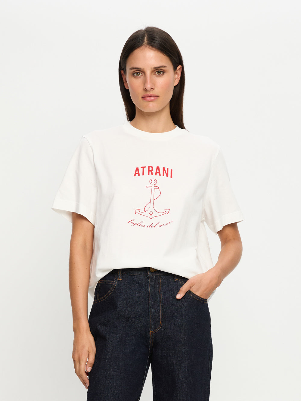 Toscana Tee - White | White Atrani Tee - KIVARI – KIVARI International